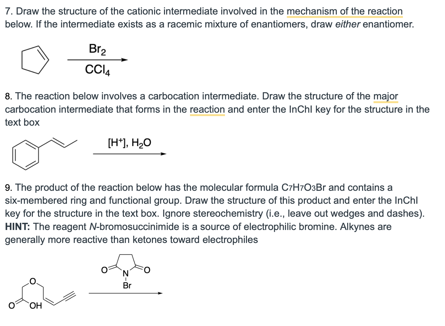 Solved Draw the structure for each of the 3 ﻿questions. | Chegg.com