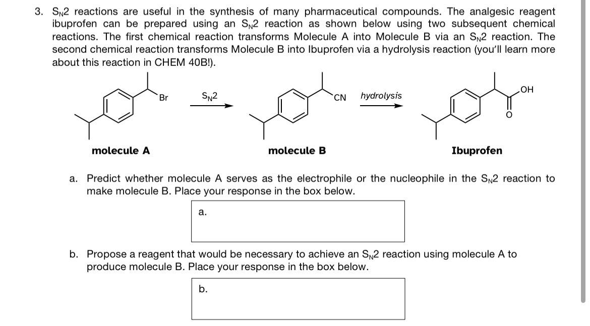Solved SN2 reactions are useful in the synthesis of many | Chegg.com