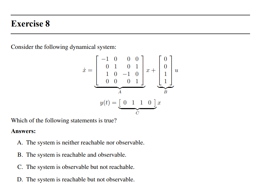 Solved Consider the following dynamical system: | Chegg.com
