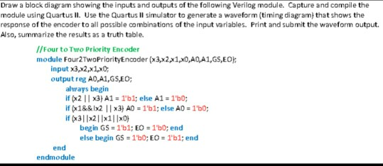 Solved Draw a black diagram showing the inputs and outputs | Chegg.com