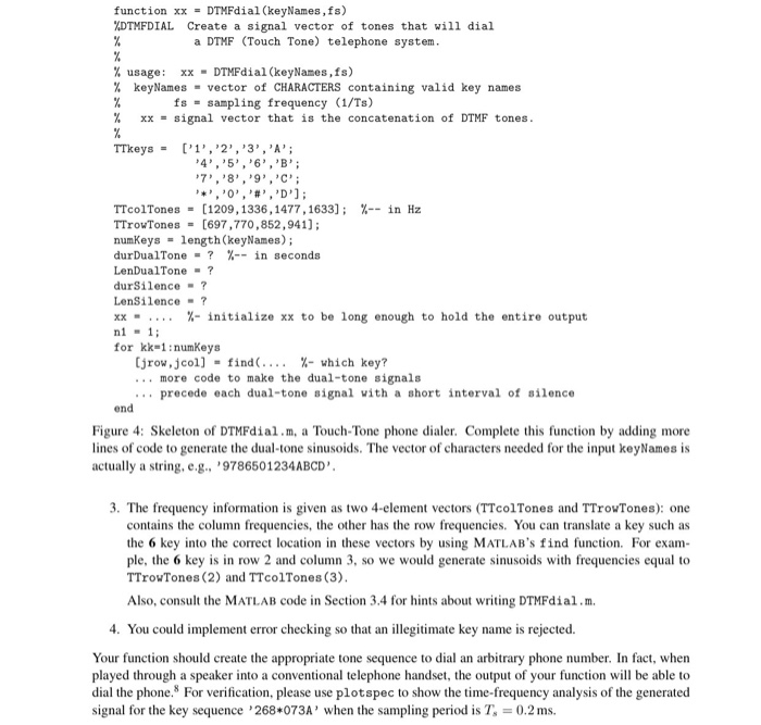Solved MATLAB. PLEASE COMPLETE 4.2. FOLLOW THE CODE OUTLINE | Chegg.com