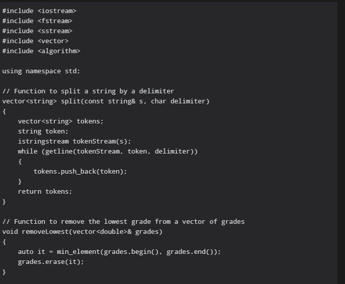 Solved How would I fix this code so I can parse a csv input | Chegg.com