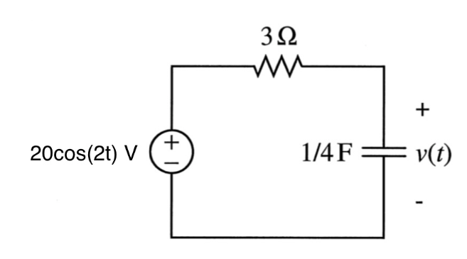 Solved Find v(t). Give magnitude and phase angle in degrees. | Chegg.com