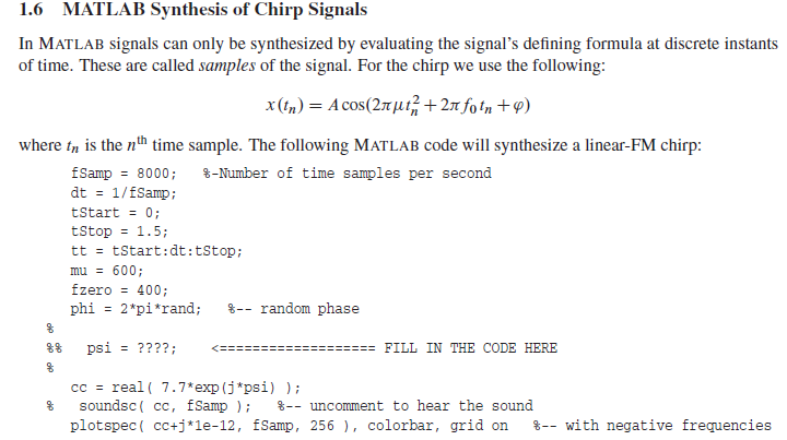 2.2.1 Section Length in Chirp Spectrogram When we | Chegg.com