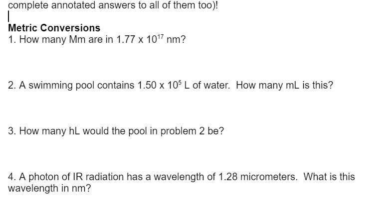 Solved complete annotated answers to all of them too)! | Chegg.com