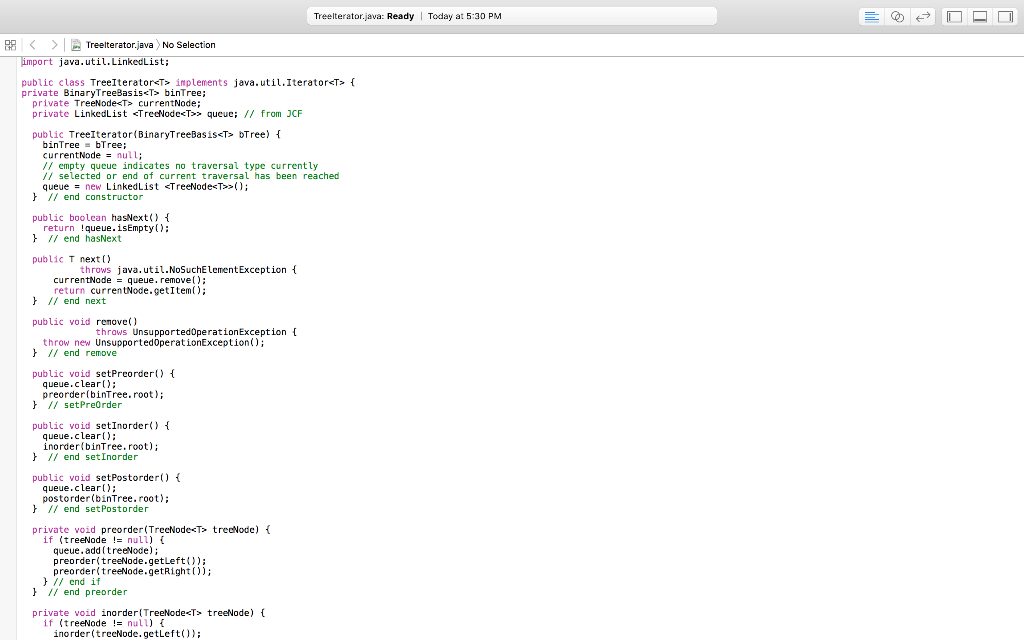 Solved BinaryTree.java: Ready Today at 5:27 PM 2 | Chegg.com