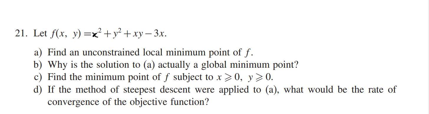 Solved This is a non-linear optimization problem. I need the | Chegg.com