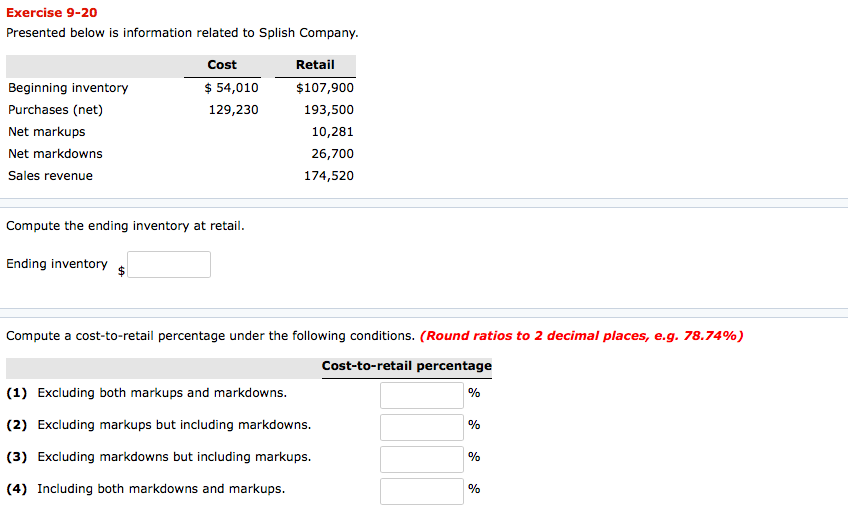 Solved Exercise 9-20 Presented below is information related | Chegg.com