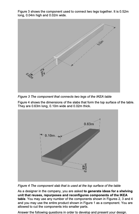 Solved Figure 3 shows the component used to connect two legs | Chegg.com