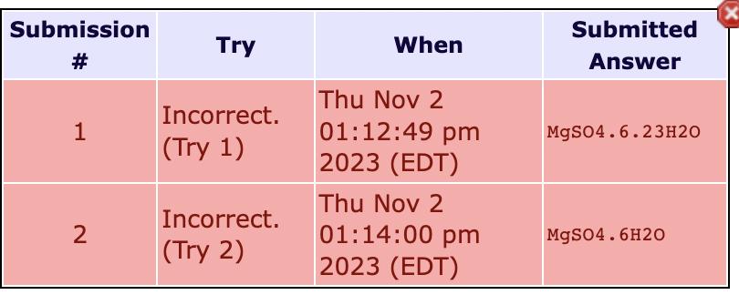 Weight of empty crucible and cover: 23.133 g Weight | Chegg.com