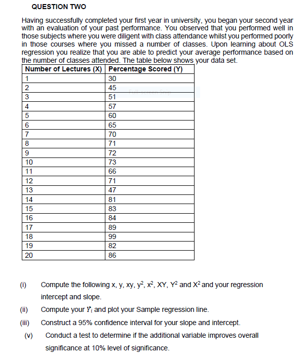 Solved 1 3 QUESTION TWO Having successfully completed your | Chegg.com