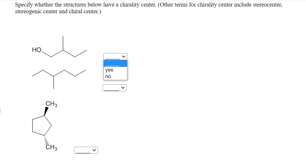 Solved Specify whether the structures below have a chirality | Chegg.com