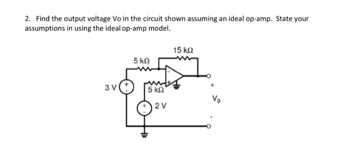 Solved 2. Find the output voltage Vo in the circuit shown | Chegg.com