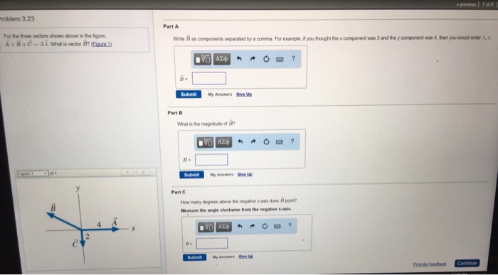 Solved For the three vectors shown above in the figure. A | Chegg.com
