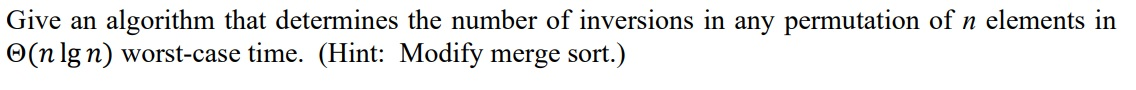 Solved Give an algorithm that determines the number of | Chegg.com
