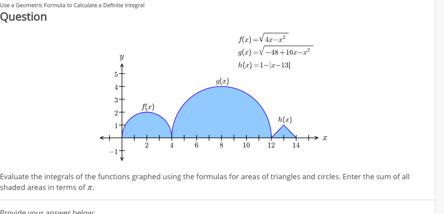 Solved Use a Geometric Formula to Calculate a Definite | Chegg.com