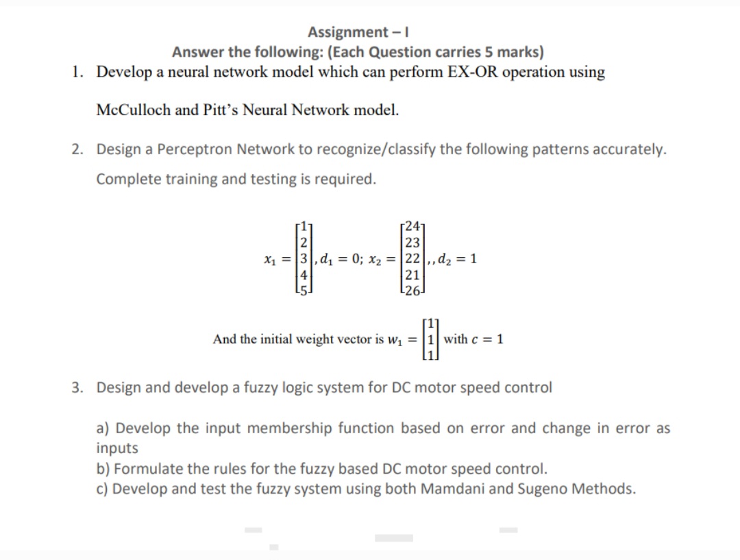 Solved Assignment - I Answer the following: (Each Question | Chegg.com