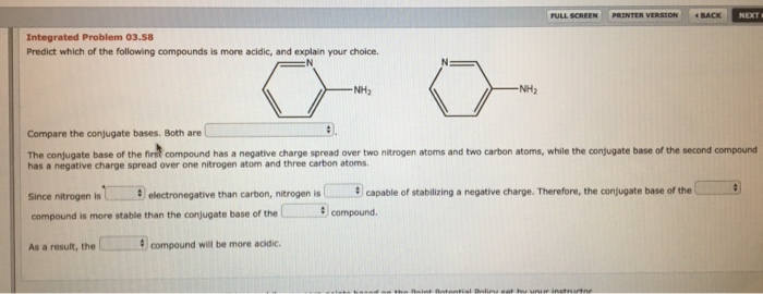 Solved FULL SCREEN PRINTER VERSION BACK Integrated Problem | Chegg.com