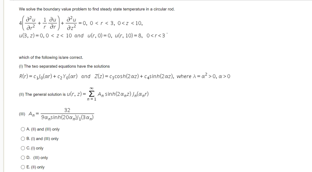 Solved We solve the boundary value problem to find steady | Chegg.com