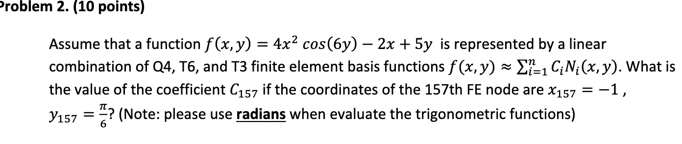 Solved Problem 2. (10 points) = Assume that a function | Chegg.com