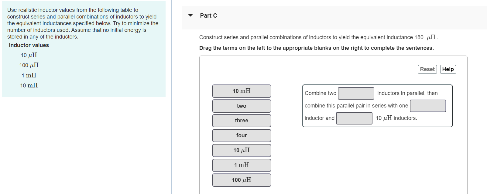 Solved Part A Use realistic inductor values from the | Chegg.com