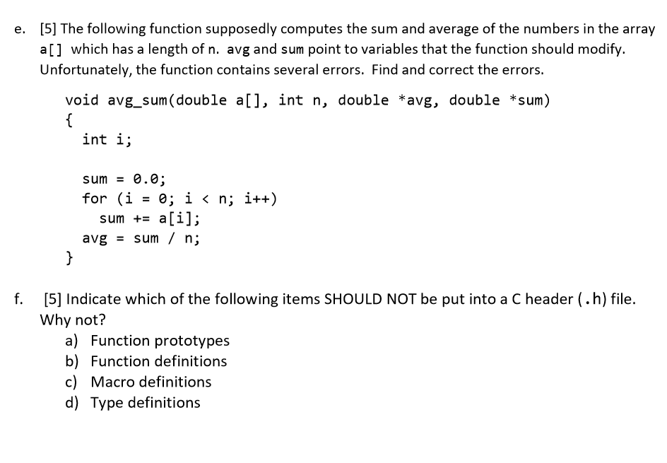 Solved a. [5] Provide a concise (a few sentences) answer for | Chegg.com