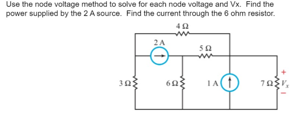 Solved Use the node voltage method to solve for each node | Chegg.com