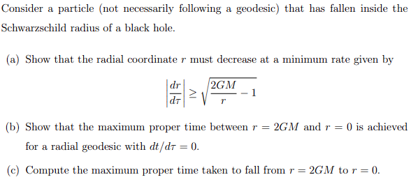 Solved Consider a particle (not necessarily following a | Chegg.com