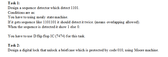 Task 1 Design A Sequence Detector Which Detect 1101