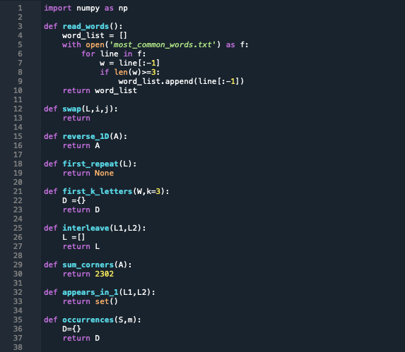 Solved 1. (Lists) Write the function swap(L,i,j) that | Chegg.com