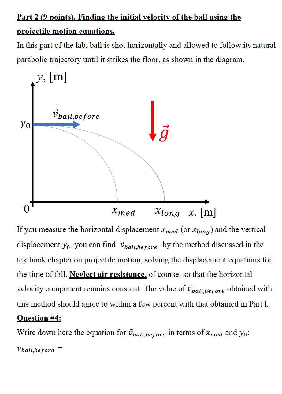 Projectile Motion Equations Initial Velocity