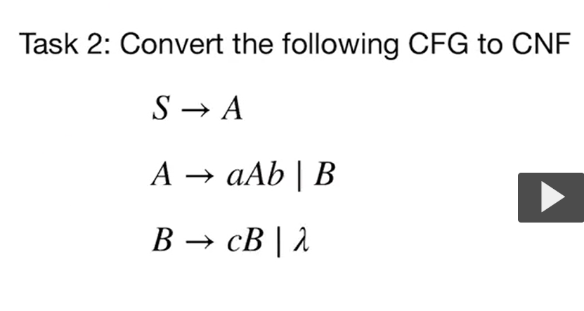 Solved Task 2: Convert the following CFG to CNF | Chegg.com Solved Task 2: Convert the following CFG to CNF | Chegg.com