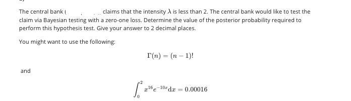 Solved In a sequence of consecutive years 1, 2,...,T an | Chegg.com