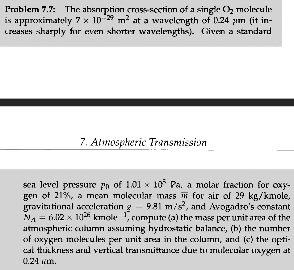 Solved Problem 7.7: The absorption cross-section of a single | Chegg.com