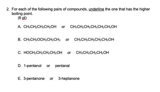 Solved 2. For each of the following pairs of compounds, | Chegg.com