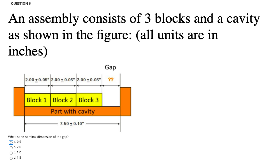 Solved QUESTION 6 An assembly consists of 3 blocks and a | Chegg.com