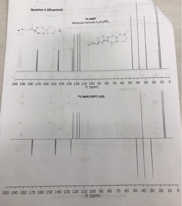 Solved Question 5 (20 points): BC NMR Molecular formula: | Chegg.com Solved Question 5 (20 points): BC NMR Molecular formula: | Chegg.com