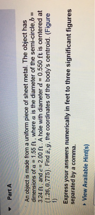 Solved ± Composite Bodies Learning Goal: To be able to find | Chegg.com