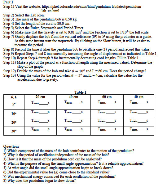 Solved Part 1 Step 1) Visit the website: https://phet | Chegg.com