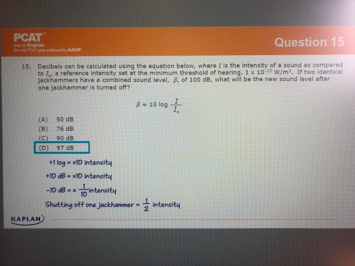 Solved PCAT prep by Kaplan the only PCAT prep endorsed by | Chegg.com
