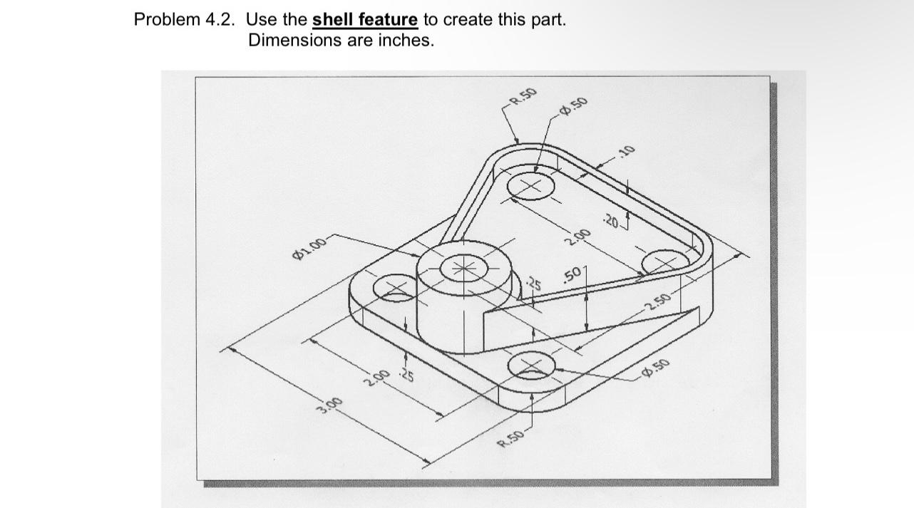 Solved Problem 4.2. Use the shell feature to create this | Chegg.com