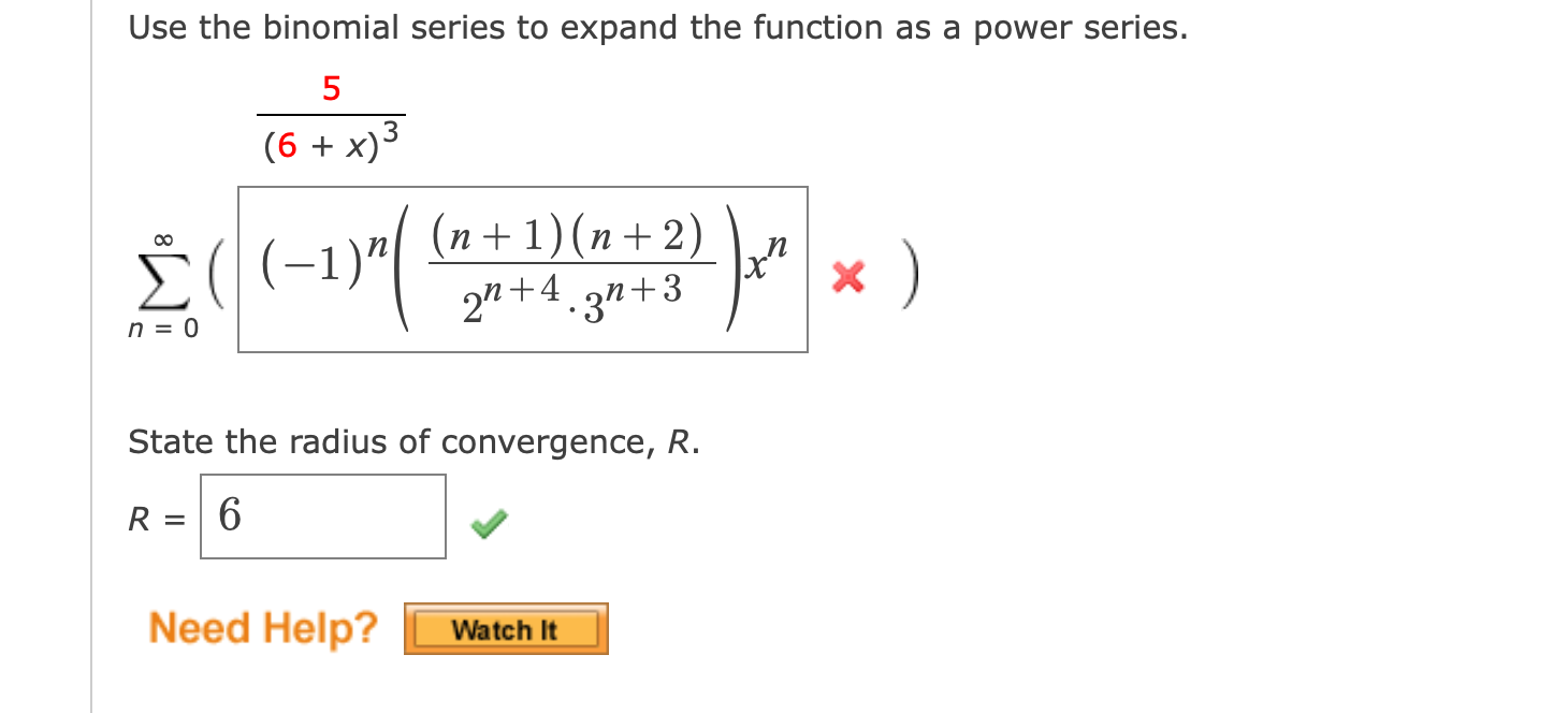 Solved Use The Binomial Series To Expand The Function As A Chegg