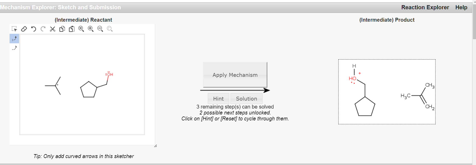 Solved (Intermediate) Product Apply Mechanism Hint Solution | Chegg.com Solved (Intermediate) Product Apply Mechanism Hint Solution | Chegg.com