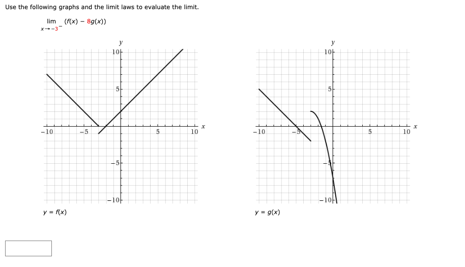 Solved Use the following graphs and the limit laws to | Chegg.com