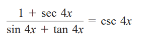 Solved sin4x+tan4x1+sec4x=csc4x | Chegg.com