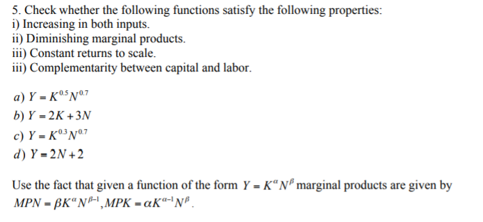 Solved 5. Check whether the following functions satisfy the | Chegg.com