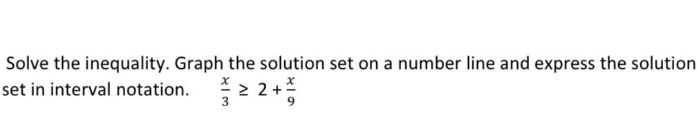 Solved Solve the inequality. Graph the solution set on a | Chegg.com