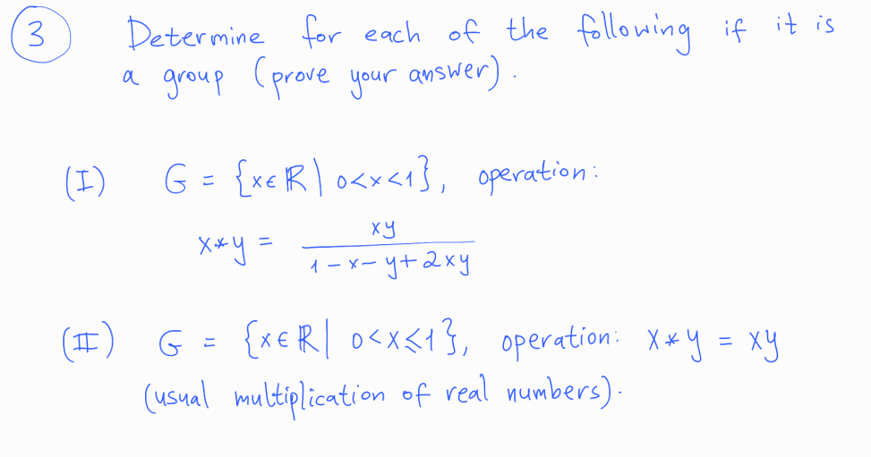 Solved 3 (I) Determine for each of the following if it is a | Chegg.com