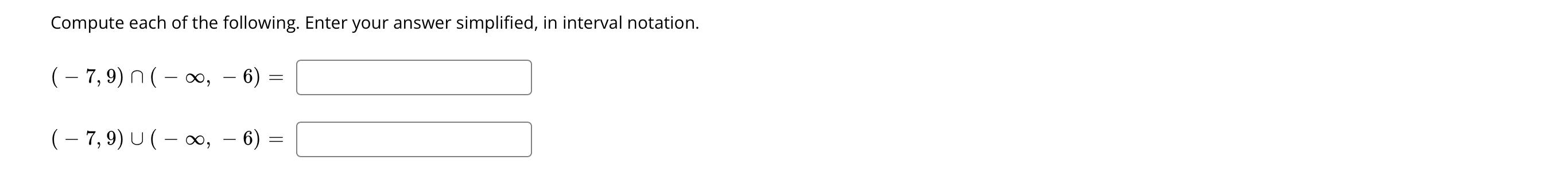 Solved Compute each of the following. Enter your answer | Chegg.com