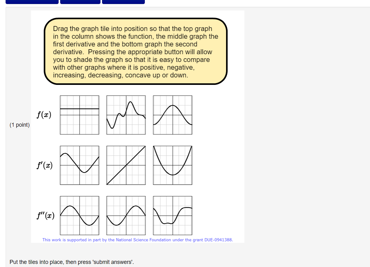 Solved Drag the graph tile into position so that the top | Chegg.com